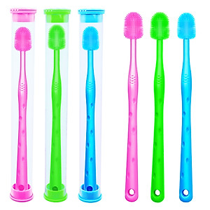 PenVinoo Pet Dog Soft Toothbrush Dog Toothbrush Finger Toothbrush pet Toothbrush Small to Large Dogs