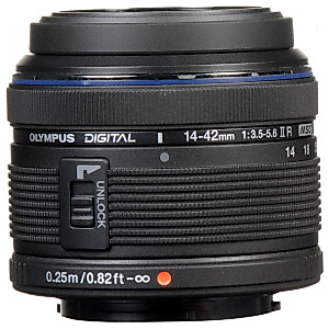 OM SYSTEM OLYMPUS M.Zuiko Digital 14-42mm F3.5-5.6 IIR Black For Micro Four Thirds System Camera, Compact 3x zoom Lens