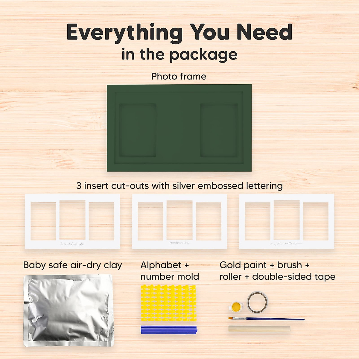 KeaBabies Pregnancy Journal, Pregnancy Announcements and Pregnancy Journal, Pregnancy Announcements - 80 Pages Hard Cover Pregnancy Book For Mom To Be Gift - Personalized Baby Gift, Baby Footprint Kit