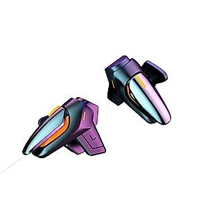 BoxWave Gaming Gear Compatible With Yezz Go 1 - Touchscreen QuickTrigger Auto, Trigger Buttons Autofire Gaming Mobile FPS - Jet Black