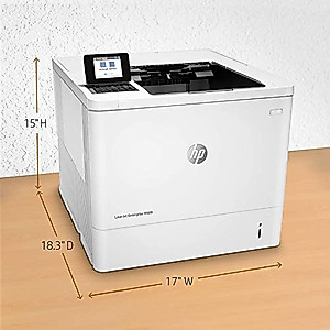 HP Laserjet Enterprise M608n Single-Function Wired Monochrome Laser Printer, White - Print only - 2.7" LCD, 65 ppm, 1200 x 1200 dpi, USB and Ethernet Connectivity, Manual Duplex Printing