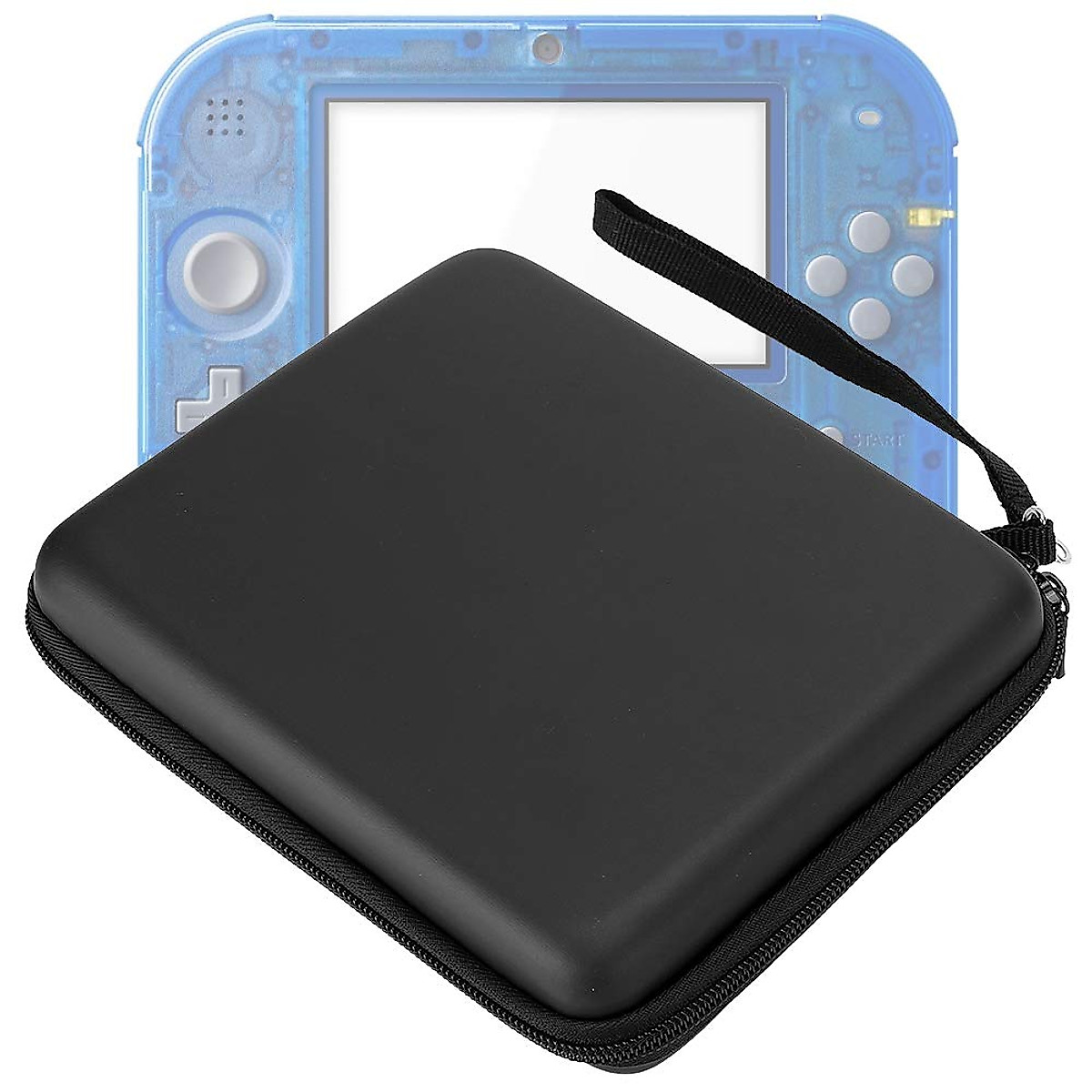 2Pcs Carrying Case for 2DS Console, EVA Hard Shell Carrying Case Portable Bag with Lacing for 2DS Console and Accessories(Black) [video game]