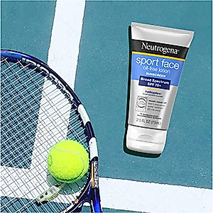 Neutrogena Sport Face Sunscreen SPF 70+, Oil-Free Facial Sunscreen Lotion with Broad Spectrum UVA/UVB Sun Protection, Sweat-Resistant & Water-Resistant, 2.5 fl. oz