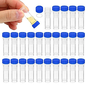 PATIKIL 1ml Plastic Cryogenic, 200Pcs Self Standing Cryogenic Vial Screw Top Frozen Test Tube for Lab Laboratory Science, Blue Cap