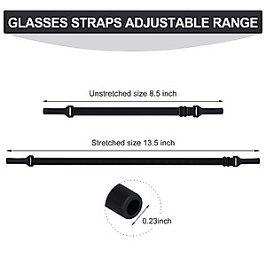 DZDY Sports glasses Non slip rope Adjustable glasses strap Glasses fixing strap Glasses feet anti slip rope Glasses for adults, children, sunglasses Glasses