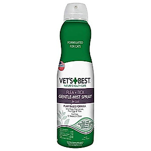 Vet's Best Flea and Tick Gentle-Mist Spray for Cats | Flea and Tick Spray with Certified Natural Oils | Gentle-Mist Spray for Easy Application and Control | 6.3 Ounces