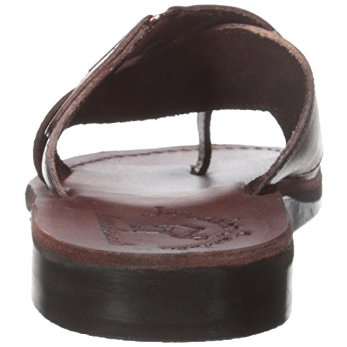 Asher - Leather Slide On Sandal - Brown
