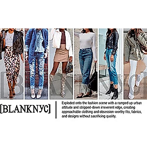 [BLANKNYC] Womens Luxury Clothing Ribcage Straight Leg Denim Jean Pants, The Baxter, Higher Power, 25