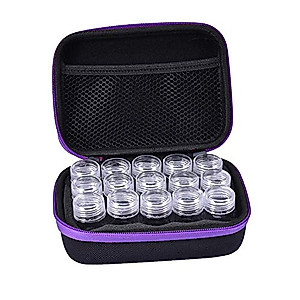 15 Slots Diamond Embroidery Box Diamond Painting Accessory Storage Case Container DIY Art Craft Jewelry Beads Sewing Pills Organizer Holder Clear Plastic Beads Cross Stitch Zipper Storage Bag Boxes