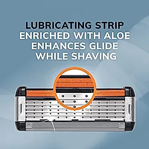 BIC Hybrid Flex 5 Titanium 5 Blade Disposable Razors for Men, For a Smooth and Comfortable Shave, 1 Handle and 7 Cartridges, 8 Piece Razor Set