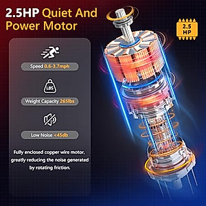 AIRHOT Under Desk Treadmill, Walking Pad 2 in 1 for Walking and Jogging, Portable Walking Treadmill with Remote Control Lanyard for Home/Office, 2.5HP Low-Noise Desk Treadmill in LED Display