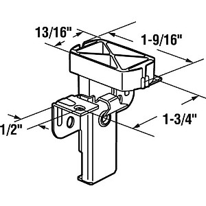 Prime-Line N 7072 Mirrored Door Top Guide, Plastic Guide, Adjustable (2 Pack) , White