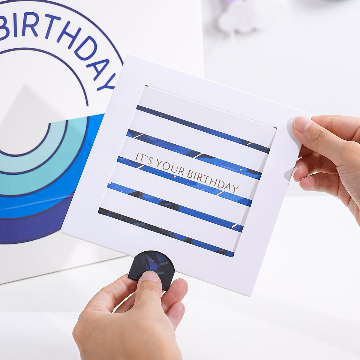 Amvivet 13” Birthday Gift Bag with Uniquely Designed Card and Tissue Paper Birthday Bag for Men Boys (It’s Your Birthday)