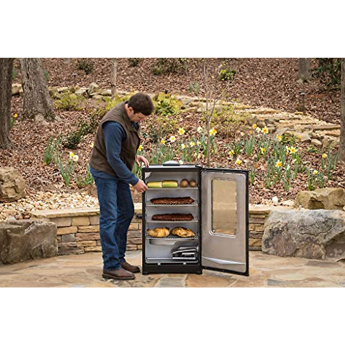 Masterbuilt MB20071619 Mes 140s Digital Electric Smoker, 40” Black + Window