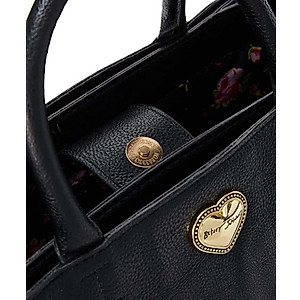 Betsey Johnson Jayla Satchel Black Floral One Size