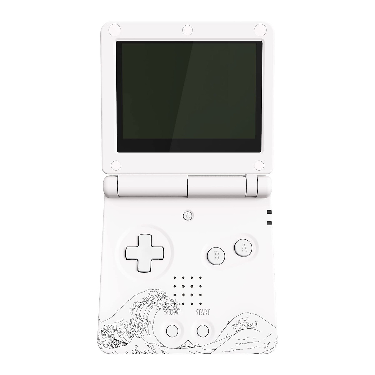 IPS Ready Upgraded eXtremeRate The Great Wave Custom Replacement Housing Shell for Gameboy Advance SP GBA SP – Compatible with Both IPS & Standard LCD – Console & Screen NOT Included