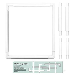3 in 1 17''x17'',17"x11",11"x8" Universal Clip Frame Set, Square Rectangle Plastic Clip Frame for Embroidery, Quilting, Cross-Stitch, Punch Needle, Silk-Painting-Hand U Journey