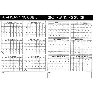 2024 Student Planner Calendar - Monthly Page Format - School College Agenda, Appointment Book, Organizer, Planning Guide (v15)