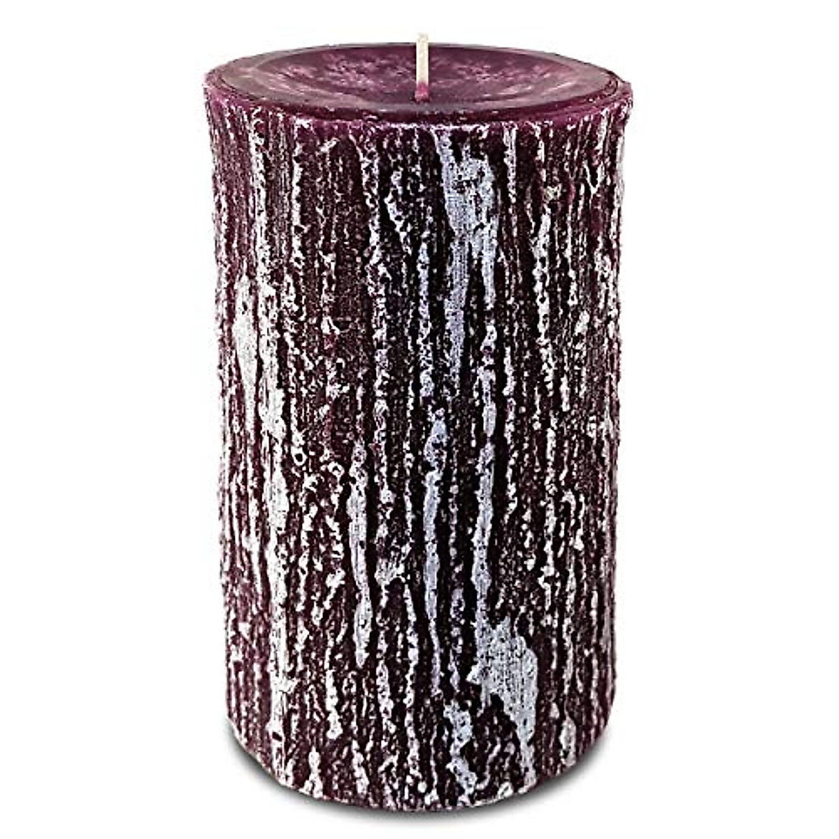 Hyoola Timberline Pillar Candles - 6 Pack - Purple Pillar Candles - European Made Rustic Pillar Candle - 3 Inch x 5 Inch