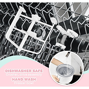 GLINK Ice Cream Maker Attachment for KitchenAid Stand Mixer, Compatible with Kitchenaid 4.5-5Qt Stand Mixer and 5-6Qt Bowl-Lif, 2-Quart Frozen Yogurt/Ice Cream/Sorbet Gelato Maker