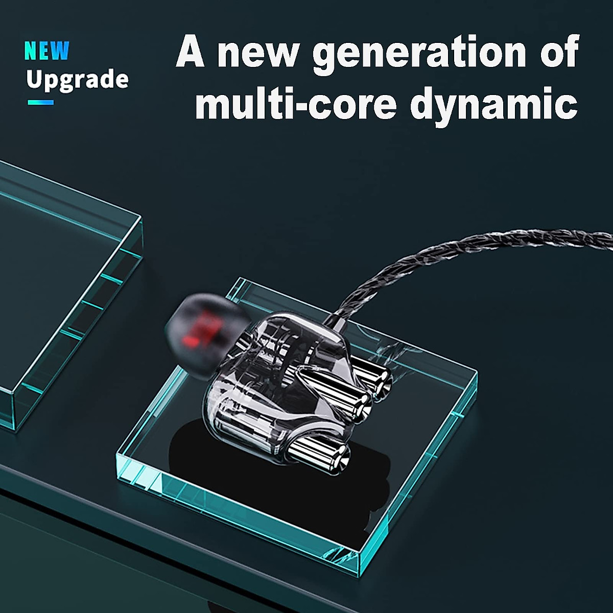 Wired Earphones, in-Ear Headphones Earphones with Microphone, in Ear Wired Earphones, Noise Isolating, Stereo Pure Sound Headphones for iPhones, iPads, Smartphone, MP3 Players etc. Blue