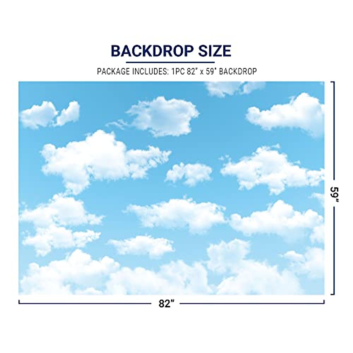 Allenjoy 7x5ft Vinyl Blue Sky White Cloud Backdrop - Not Fabric - Ideal for Newborn, Spring, Kids, Children, Aviator, Birthday Party, Baby Shower, World Travel Background