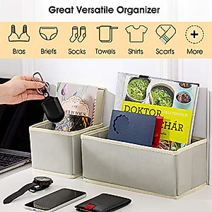 Kootek 16 Pack Drawer Organizers for Clothing and 4 Pack Refrigerator Organizer Bins