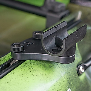 RAILBLAZA QuickGrip Kayak Paddle Holder Clip with Trackmount for Paddle Pole or Landing Net Storage