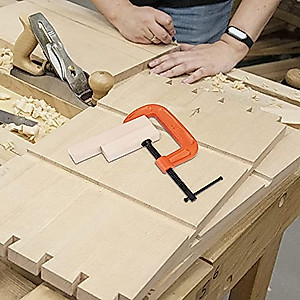 3 Pcs 3 Sizes C Clamp Set, 3" 4" 6" Jaw Opening Small C Clamp Kit, Malleable Iron Mini G Clamp for Woodworking, Orange