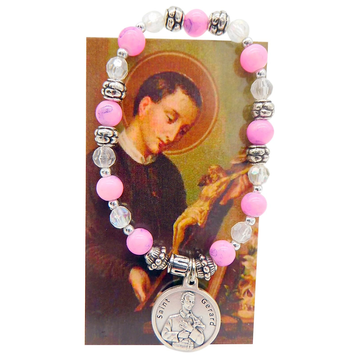 Westman Works St Gerard Stretch Bangle Bracelet with Holy Card Expectant Mothers Set