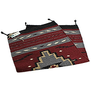 Onyx Arrow Southwest Décor Area Rug, 20 x 40 Inches, Pueblo Pattern Burgundy/Gray