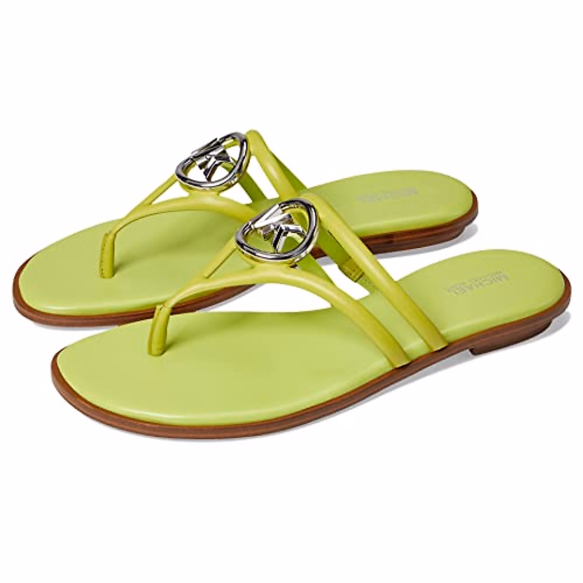 Michael Kors Hampton Flat Sandal Bright Limeade 7.5 M