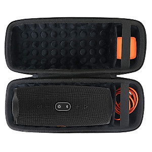 Khanka Hard Travel Case + Silicone Case Replacement for JBL Charge 4 Portable Waterproof Wireless Bluetooth Speaker