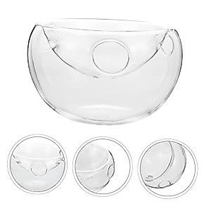 UPKOCH 2 Pcs Transparent Salad Bowl Pasta Bowl Ice Cream Bowl Clear Bowls Glass for Decorations Serving Tray Round Condiment Server Fruit Salad Glass Salad Bowl Fruit Bowl Glass Bowl Food
