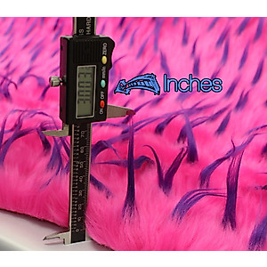 2 Tone Spike Faux/Fake Fur Fuchsia Purple Fabric / 60" Wide/Sold by The Yard