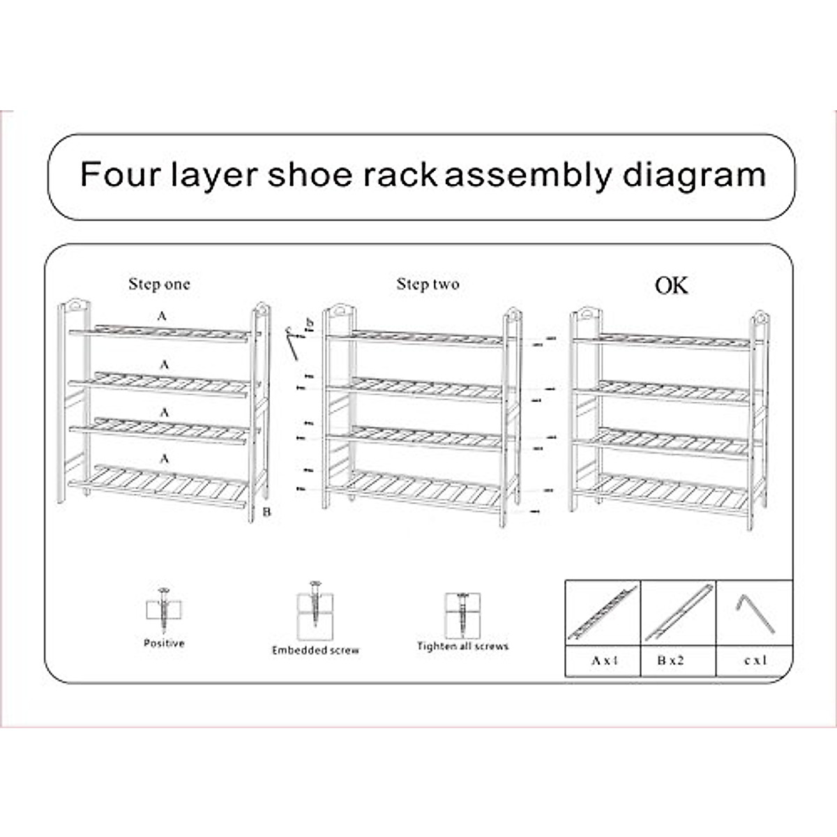 N&D 4 Tiers Bamboo Shoe Rack storage shelves rack Multifunctional Bamboo Rack (Wood Color)