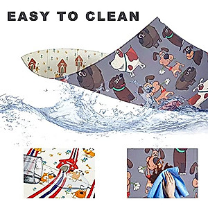 BabeLab Foldable Baby Play Mat - Large Double-Sided Reversible Folding Portable Waterproof Crawling Activity Foam Playmat (Colorful Doggie)