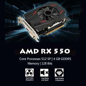 Dell Optiplex Tower Computer Gaming PC [ Intel Core i7 Processor, 16GB Ram, 128GB SSD, 2TB Hard Drive, HDMI, Wireless WiFi] AMD Radeon RX 550 4GB, Windows 10 (Renewed)