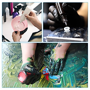 PATIKIL Twist Bottle Caps, 24Pcs 24/410 Squeeze Bottle Cap Replacement Caps for Glue Dispensing Bottles Dispensing Caps Paint Bottles, White