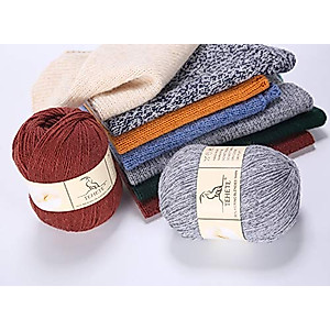 TEHETE Merino Wool Yarn for Knitting 3-Ply Soft Crochet Yarn