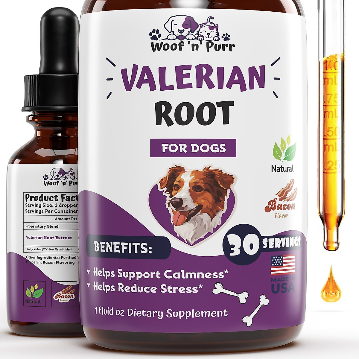 Valerian Root for Dogs - Valerian for Dogs - Helps to Calm & Relax, and Much More - Dog Anxiety Relief - Dog Calming - Dog Sleep Aid - Sleep Aid for Dogs - Dog Calming Supplement - 1 fl oz