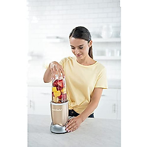 NutriBullet Pro - 13-Piece High-Speed Blender/Mixer System with Hardcover Recipe Book Included (900 Watts) Champagne, Standard