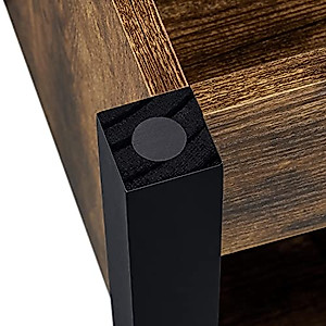 Yaheetech Lift Top Coffee Table with Hidden Compartment & Shelf, Lift Tabletop Dining/Center Table for Living Room Reception, Rustic Brown, 41inch L