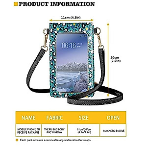 GLUDEAR Lightweight PU Leather Phone Purse Clear Van Gogh Print Small Crossbody Bag Cell Phone Pouch Shoulder Bag,Van Gogh Irises