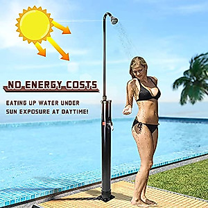 Chickenlife7 FT Pool Spa Solar Base Shower Outdoor Backyard Poolside Beach with Sprinkler