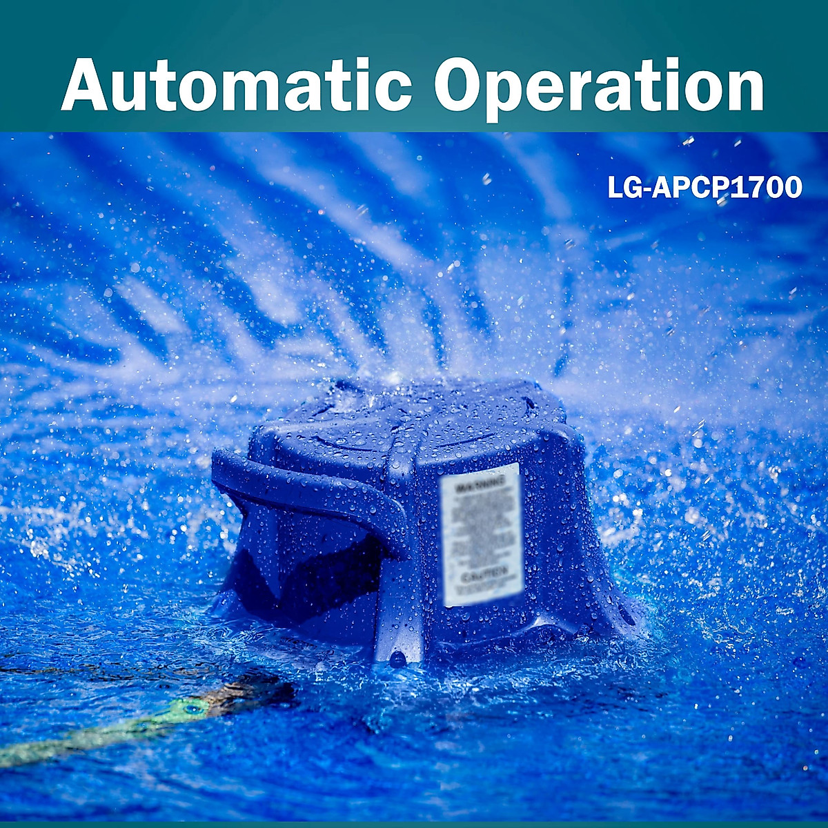 Little Giant Select Series LG-APCP1700 1/3 HP, 1745 GPH, Automatic, Submersible, Swimming Pool Cover Pump with 25-Ft. Cord, Dark Blue, 14942691