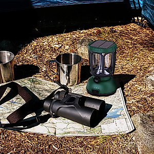 Mesqool Camping Lantern Rechargeable Battery 6000mAh, 650LM LED Lanterns for Power Outages Emergency Hurricane, Solar Hand Crank Lantern for 200 Hours