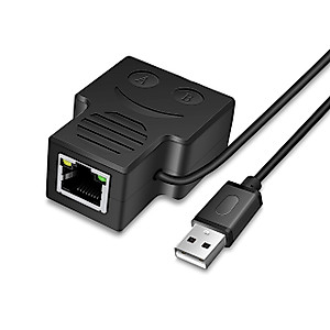 CERRXIAN RJ45 Network Splitter Adapter, RJ45 1 to 2 Female LAN Ethernet Network Splitter 2 Devices Share The Internet at The Same Time for Cat5, Cat5e, Cat6