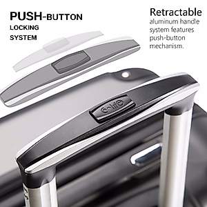Coolife Luggage Suitcase Carry-on Hardside Travel Luggage TSA Lock Spinner Telescopic Handle