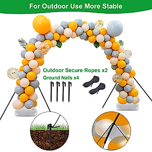 Balloon Arch Kit, 9FT Tall &10Ft Wide Adjustable Plastic Balloon Column Stands Set with Water Fillable Bases and Water Bag 50 Balloon Clips,1 Manual Pump,2 Knotter, Dot Glue,2 Flower Clips...